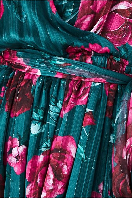 Dresses Flutter Sleeve Floral Wrap Maxi Goddiva